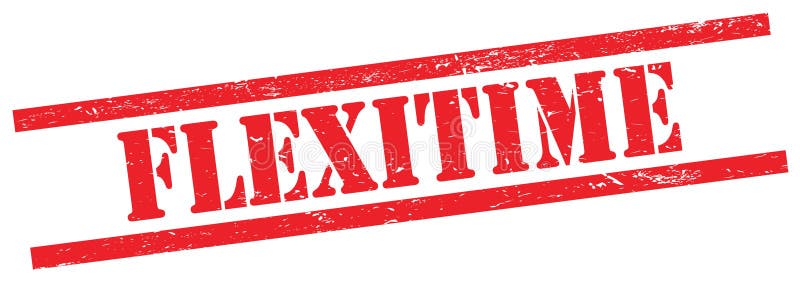 FLEXITIME Text on Red Grungy Rectangle Stamp Stock Illustration ...