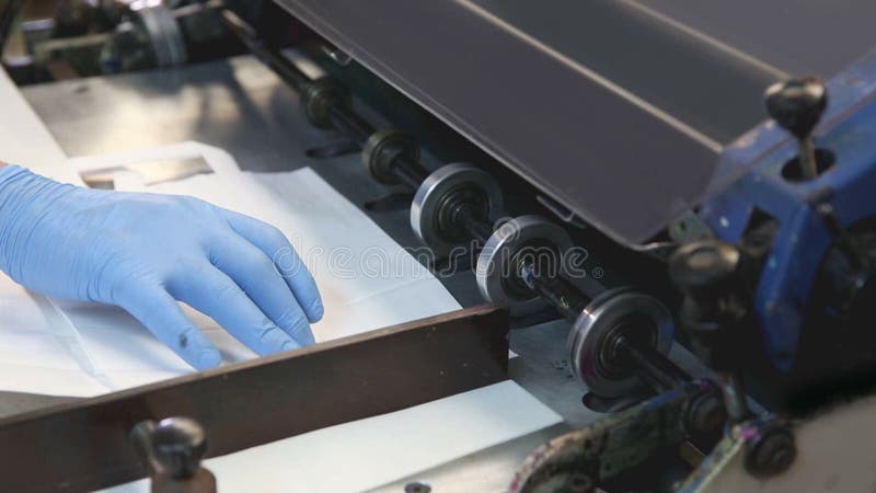 Flexo Press Surface Printing Machine in a Print Flexography Factory ...