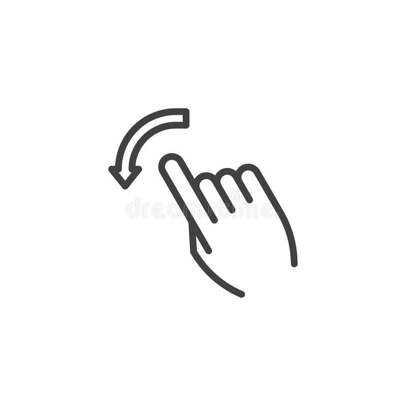 Drag flick vector icon stock vector. Illustration of icon - 146995496