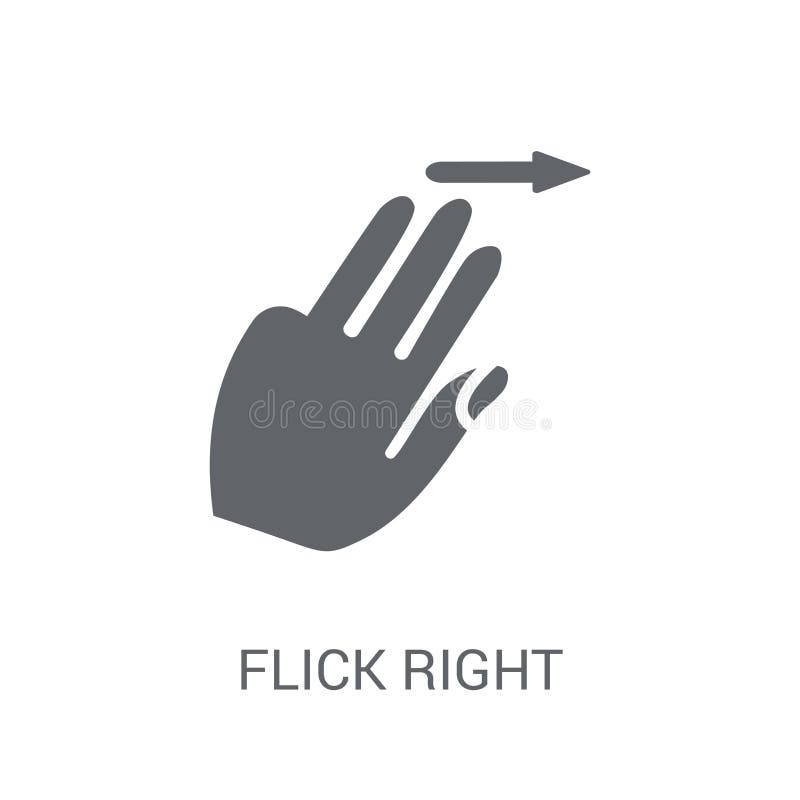 Flick Right Gesture Icon. Trendy Flick Right Gesture Logo Concept on ...