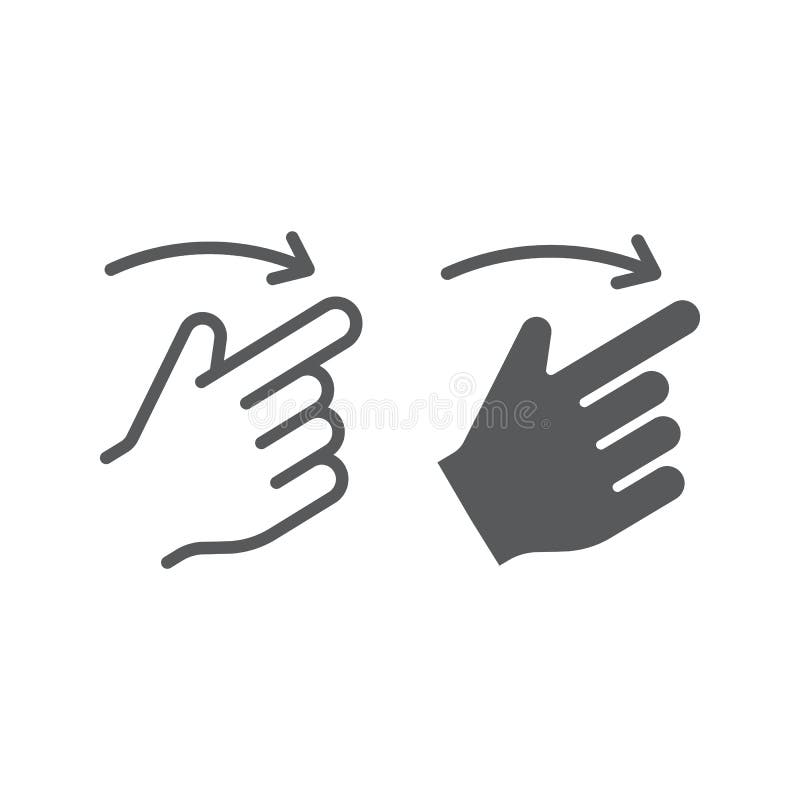 Finger Flick Gesture Stock Illustrations – 2,190 Finger Flick Gesture ...