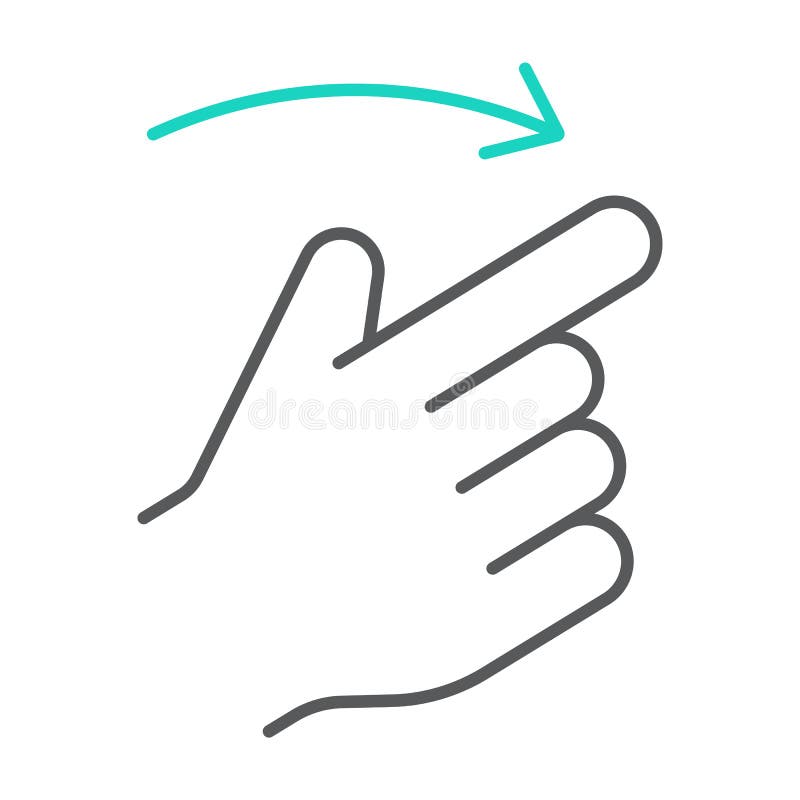 Finger Flick Gesture Stock Illustrations – 2,190 Finger Flick Gesture ...