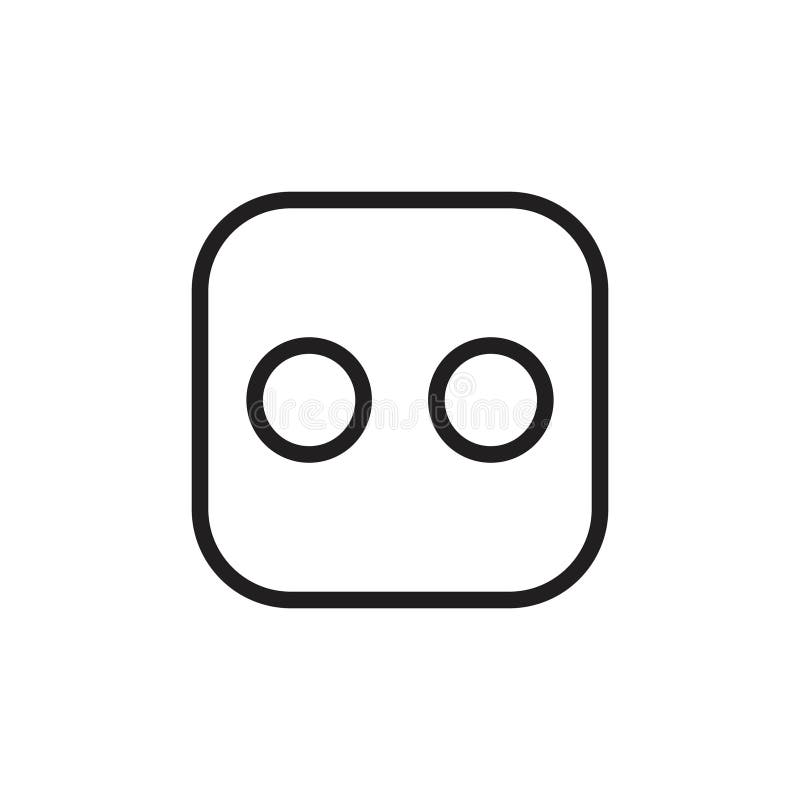 Flicker Icon Flat Line Illustration Stock Illustration - Illustration ...