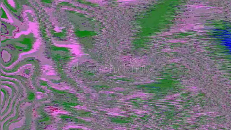 Flickering Effect of a Damaged VHS Tape with Glitch Art Style. Stock ...