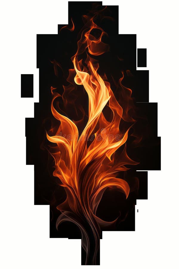 Flickering Flames Dance a Captivating Realistic Fire Blaze with ...