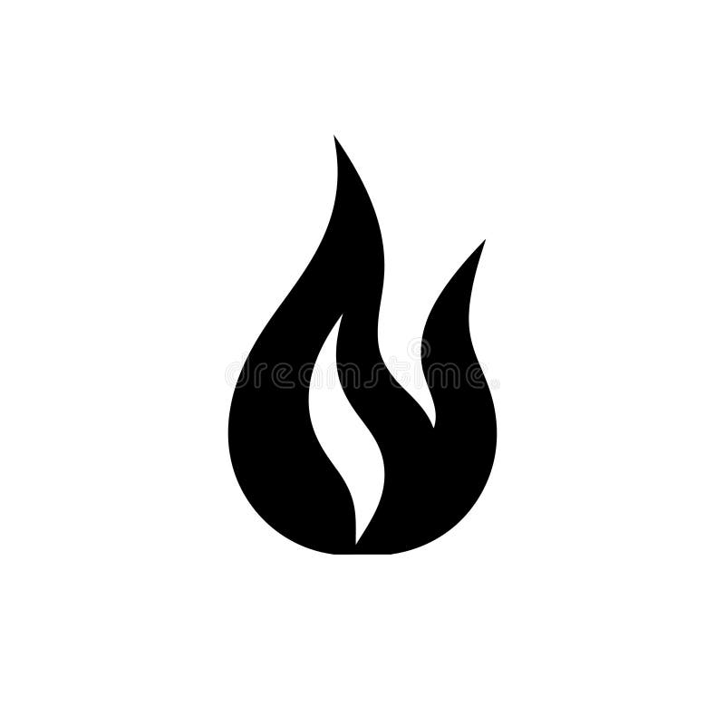 Flickering fury flame icon stock vector. Illustration of fiery - 306213635