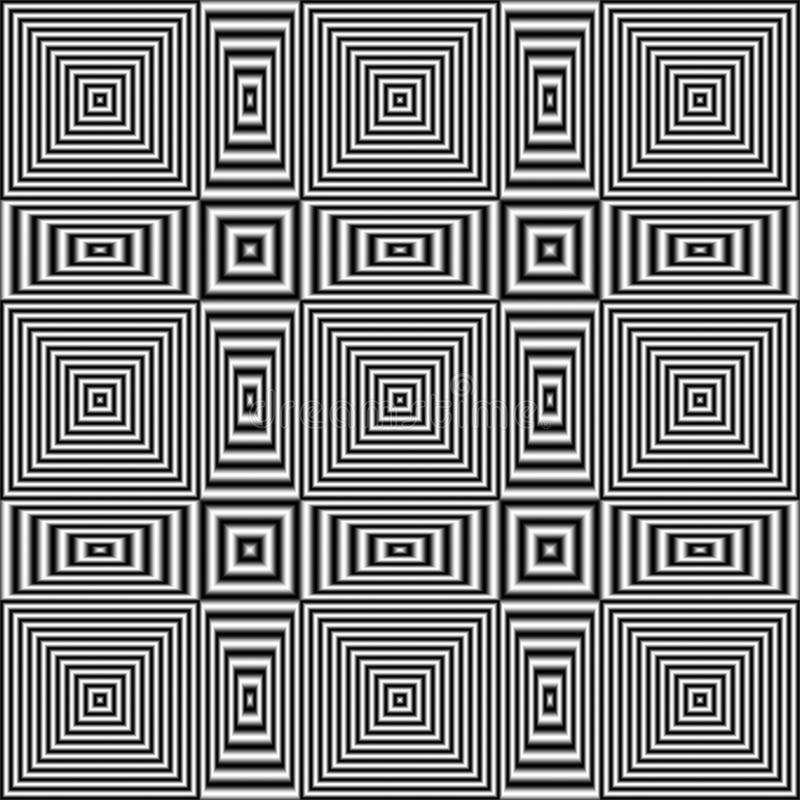 Flickering Geometric Optical Illusion Pattern with Black and White ...
