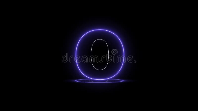 Flickering Blue Text Animation with Reflection Written on Black ...