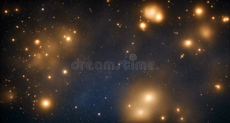 Flickering Stars and Glowing Cosmic Lights in Deep Space, Creating a ...