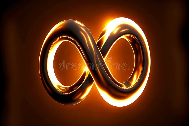 Flickering Symbol in Form of Eight Denoting Infinity Sign Stock ...
