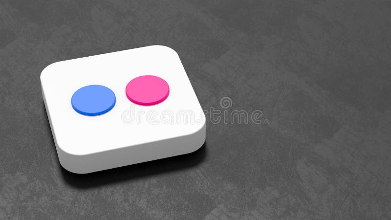 Flickr Logo on Dark Gray Background with Copy Space Editorial Stock ...