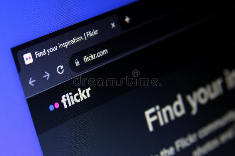 Flickr logo editorial stock photo. Image of social, electronics - 299500158