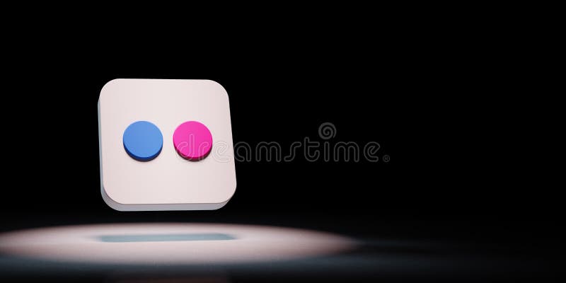 Flickr Logo Spotlighted on Black Background Editorial Photo ...