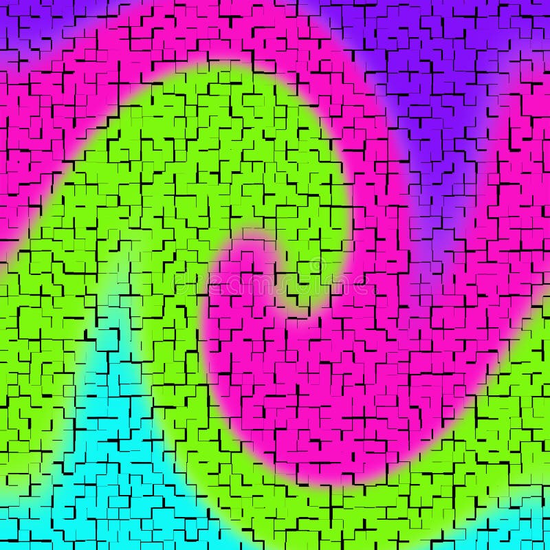 Fliesen-Rotations-Illustration Stock Abbildung - Illustration von bunt ...