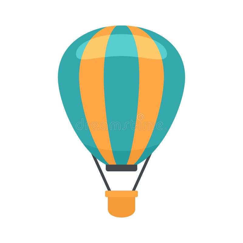 Flight Air Balloon Icon Flat Isolated Vector Stock Vector ...
