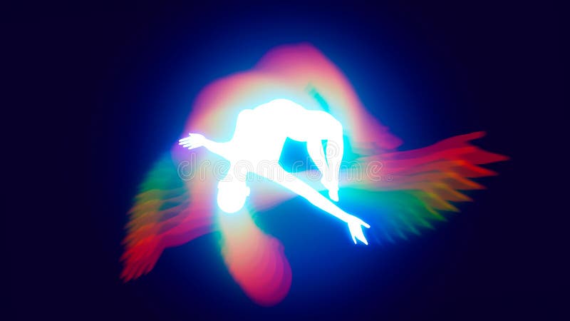 Flight in the Astral Space of Lucid Dreams Stock Illustration ...