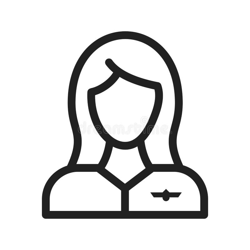 Flight Attendant stock vector. Illustration of airplane - 98125919