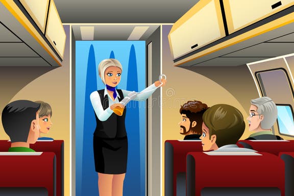 Flight Attendant Drawing Stock Illustrations – 320 Flight Attendant ...