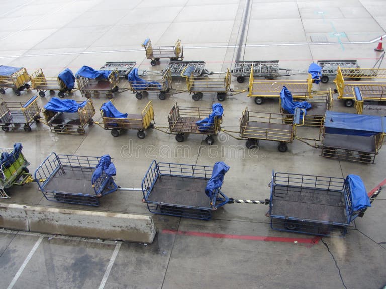 Flight Baggage at the Airport Stock Image - Image of mobility, traffic ...