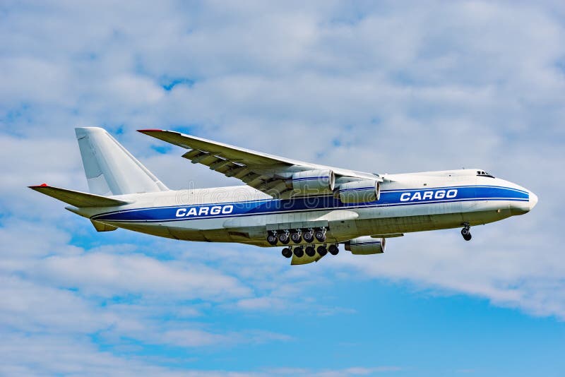 Flight of the Big Cargo Airliner. Stock Image - Image of civil, flight ...