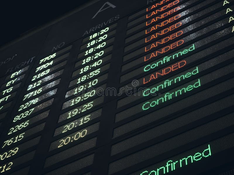 Flight Board Airport Information Background Stock Image - Image of ...