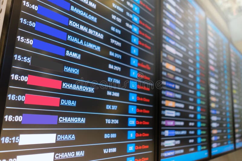 Flight Board at the Airport Editorial Photo - Image of airport, tourism ...