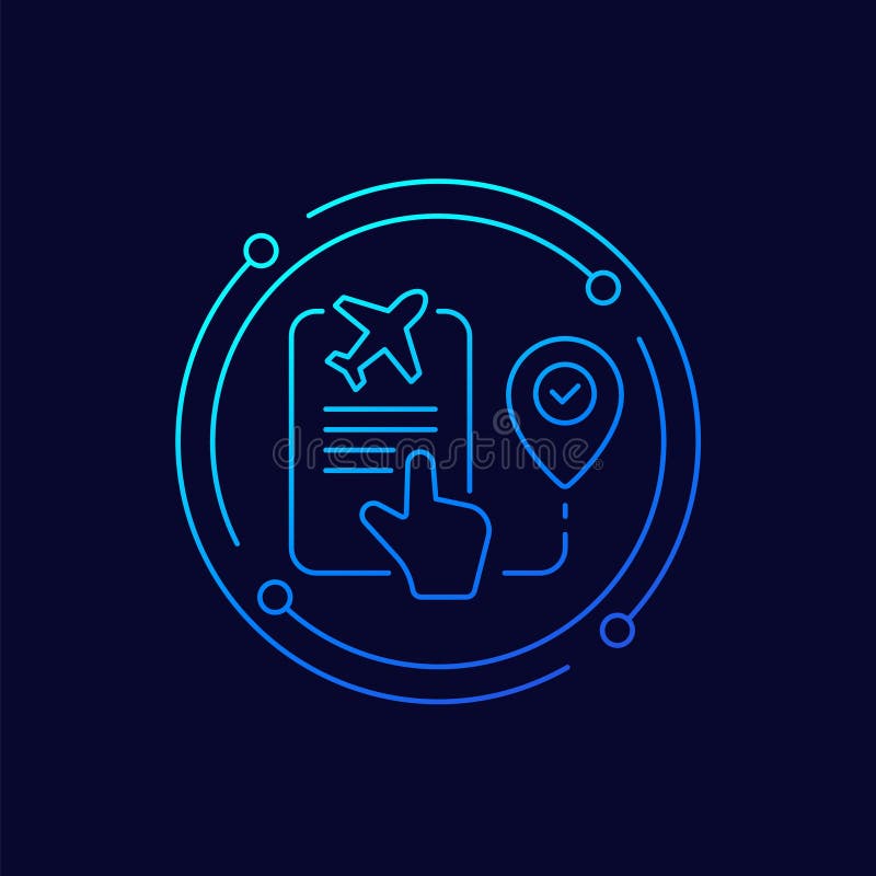 Booking Icon. Line Simple Line Shipping Icon for Templates, Web Design ...