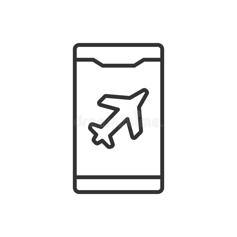 Flight Booking Icon - Online Mobile Icon Stock Vector - Illustration of ...