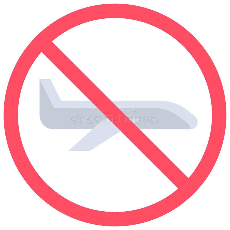 Flight Cancellation Vector Illustration, Flat Style Icon Stock Vector ...
