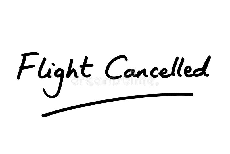 Flight Cancelled Color Line Icon Stock Vector - Illustration of plane ...