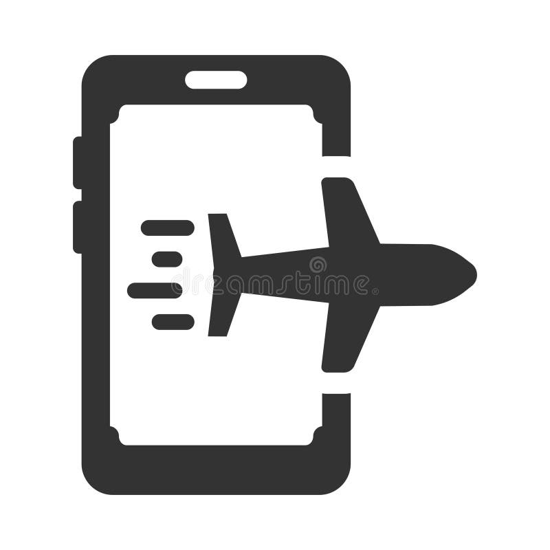 Flight check in icon stock vector. Illustration of vacation - 273799873