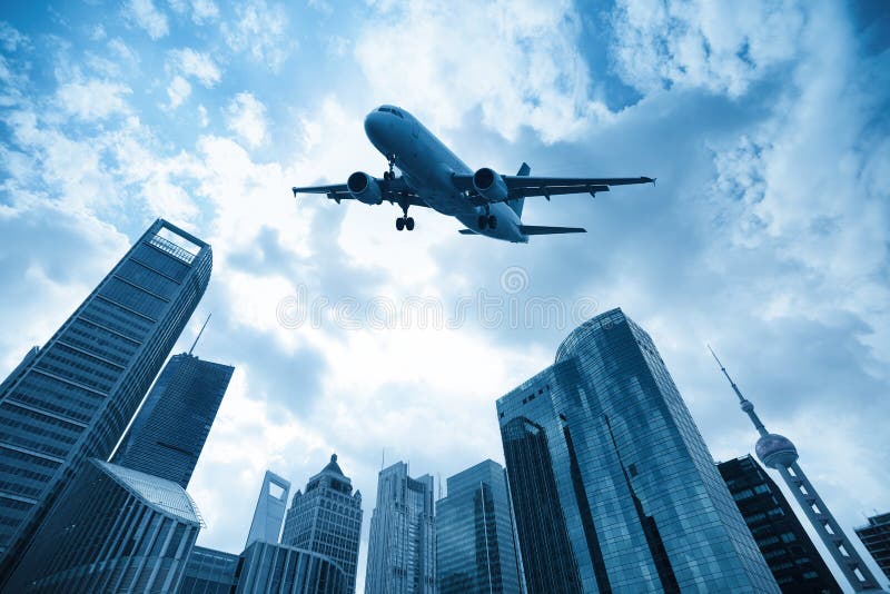 Flight and city stock image. Image of business, famous - 27243913