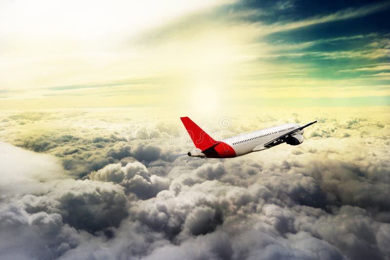Flight through Clouds,Clouds Seen from an Airplane, Sunshine, Soil ...