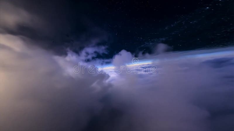 Hyperspeed Flight through Clouds into Earth S Orbit Stock Video - Video ...