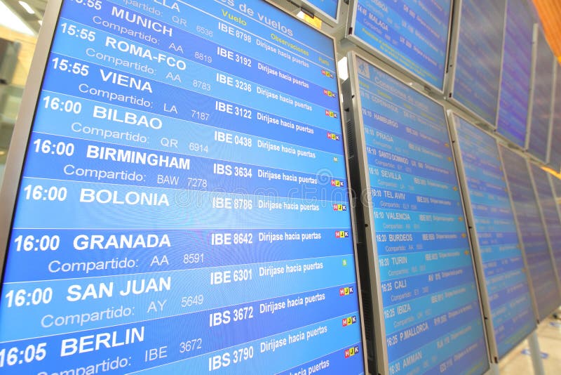 Map of Madrid Airport Showing Terminal Directions Editorial Stock Image ...