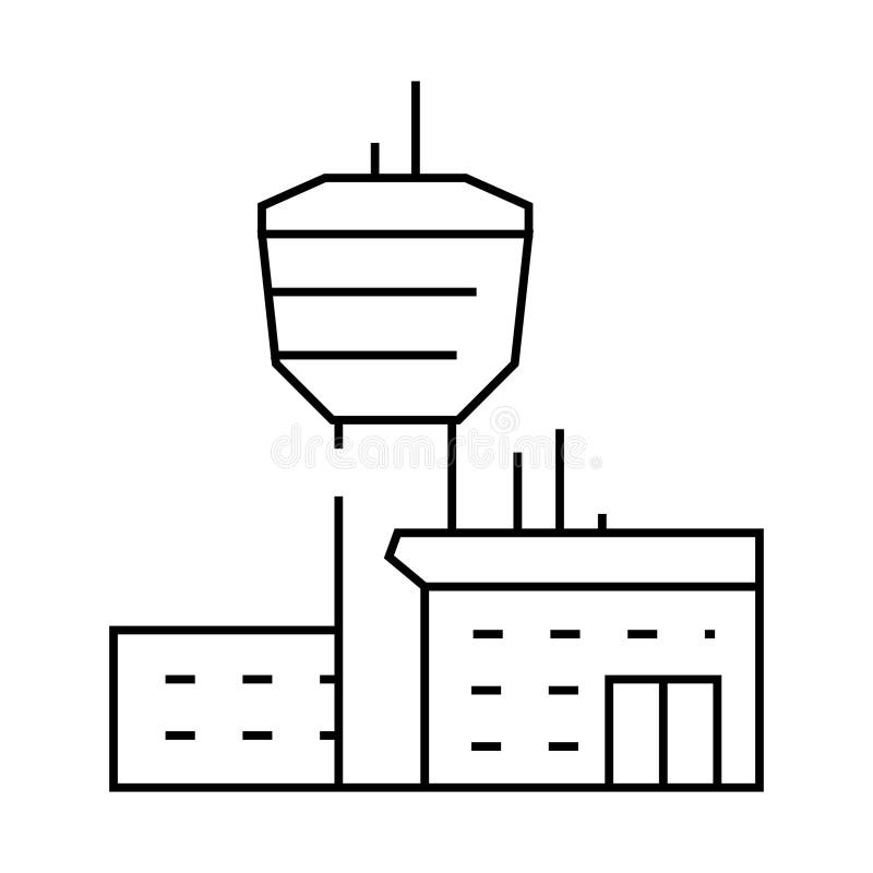 Flight Control Aeronautical Engineer Line Icon Vector Illustration ... Flight Control Aeronautical Engineer Line Icon Vector Illustration ...