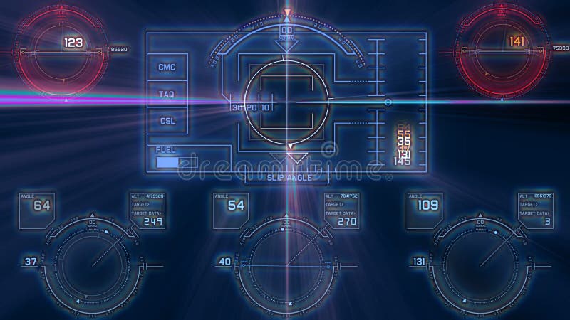 Flight Control Panel Instrument Navigation Stock Illustration ...