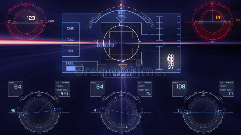 Flight Control Panel Instrument Navigation Stock Illustration ...