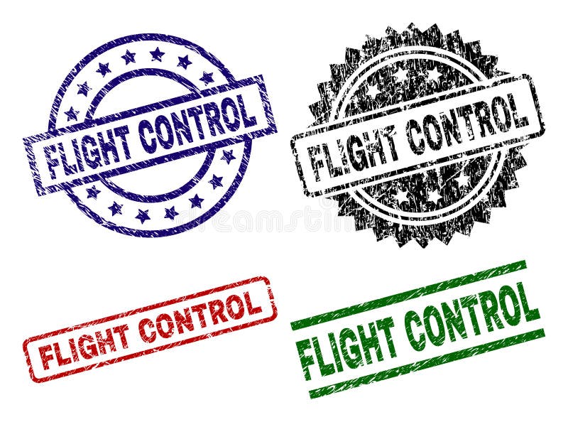 Damaged Textured FLIGHT CONTROL Seal Stamps Stock Vector - Illustration ...