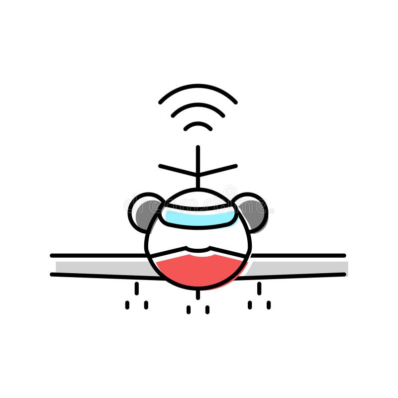 Flight Control System Aeronautical Engineer Color Icon Vector ...
