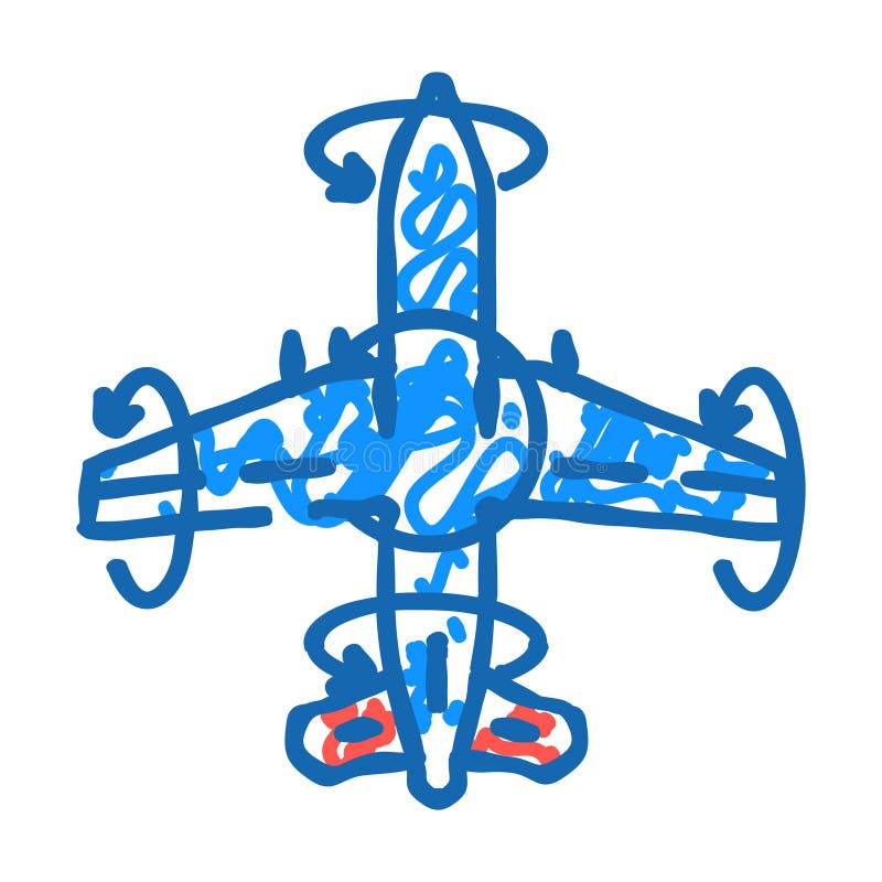 Flight Control System Aeronautical Engineer Icon Doodle Illustration ...