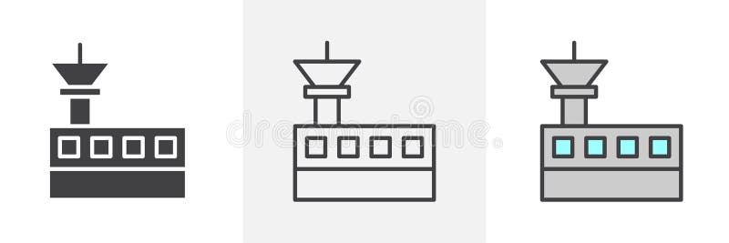 Flight Control Tower Icon Vector Stock Vector - Illustration of flight ...