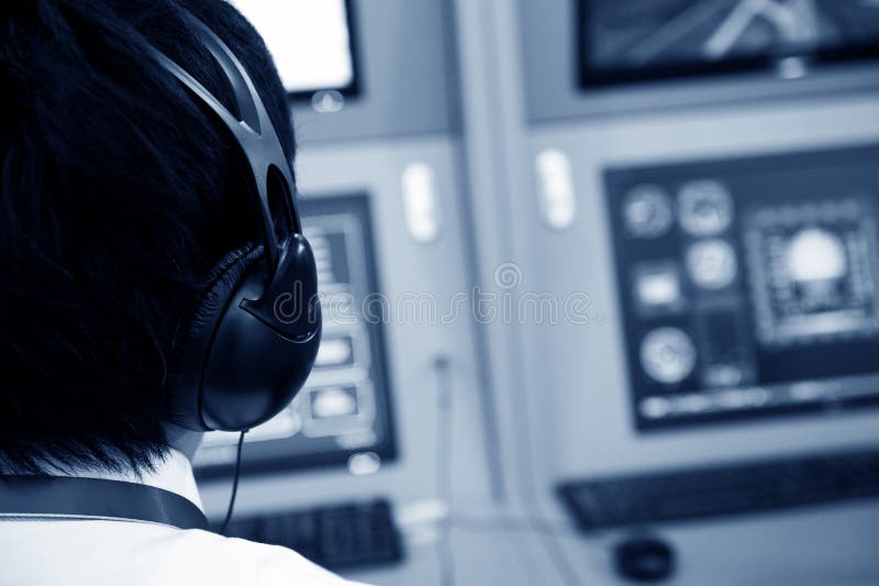 Flight control stock photo. Image of computer, airplane - 22478334