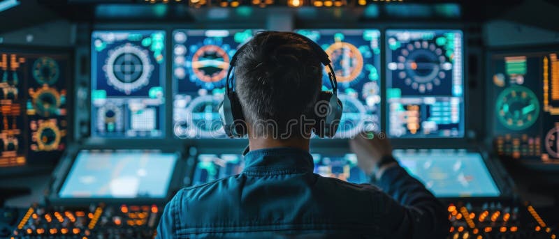 The Flight Controller Monitors the Flight Plan of the Aircraft on the ...