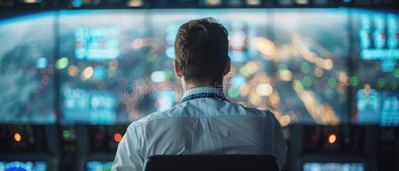 The Flight Controller Monitors the Flight Plan of the Aircraft on the ...