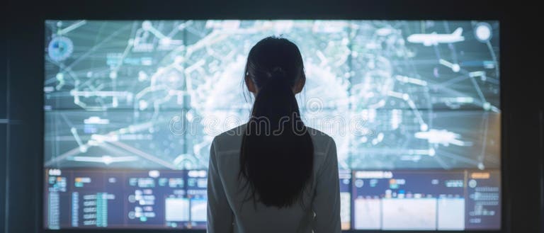 The Flight Controller Monitors the Flight Plan of the Aircraft on the ...