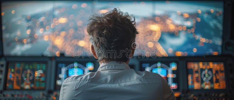 The Flight Controller Monitors the Flight Plan of the Aircraft on the ...