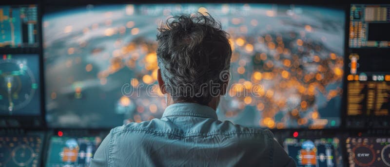 The Flight Controller Monitors the Flight Plan of the Aircraft on the ...