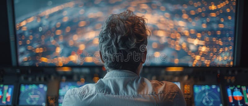 The Flight Controller Monitors the Flight Plan of the Aircraft on the ...