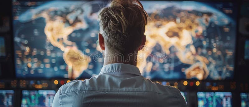 The Flight Controller Monitors the Flight Plan of the Aircraft on the ...